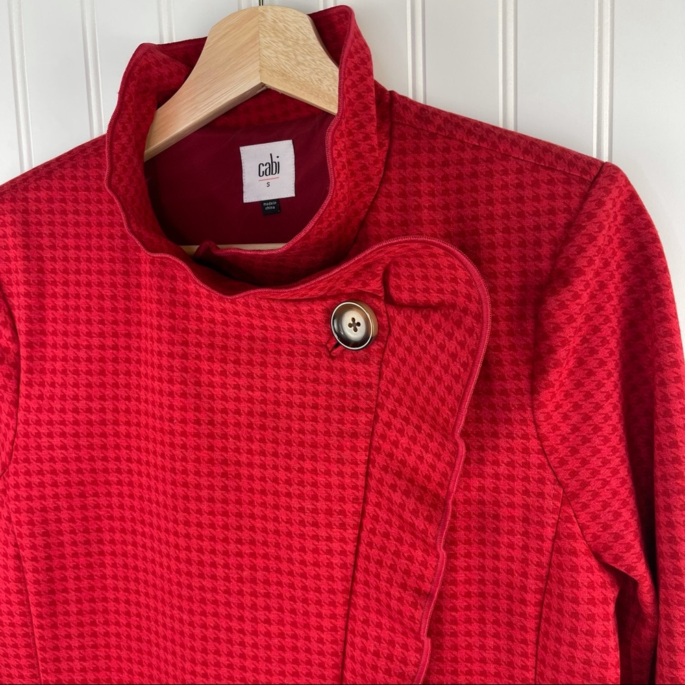 Cabi #3546 Celebration Jacket Red Square Houndstooth … - Gem